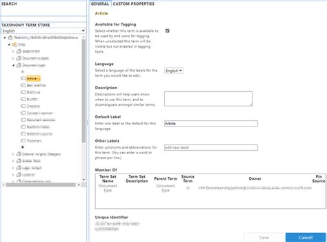 Sharepoint Online Understanding Term Store Synchronisation