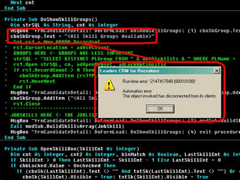 Strange Errors And Behavior In Vb6 Free Knowledge Base The Duck
