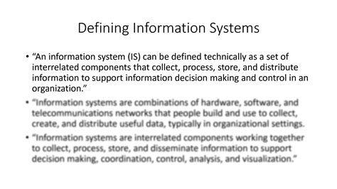 SOLUTION What Is An Information System Studypool