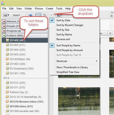 Picasa Tip Picture Sort Order Folder Sort Order Learn Picasa And