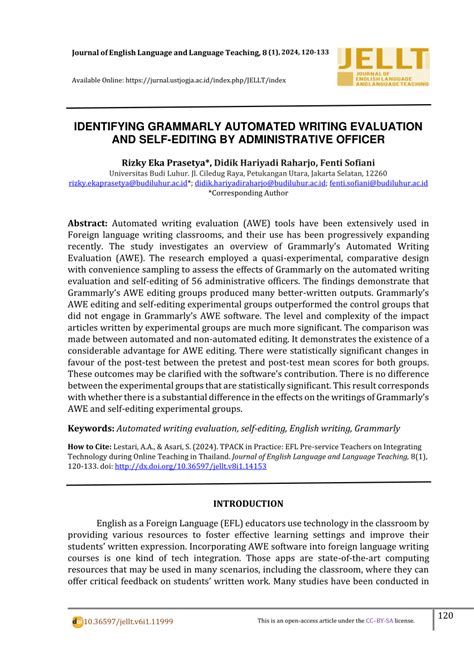 pdf identifying grammarly automated writing evaluation and self editing by administrative officer