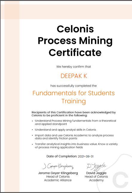 Deepak K On Linkedin Celonis Process Mining Certificate