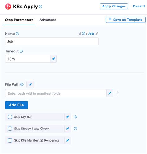 deploy manifests separately using apply step harness developer hub