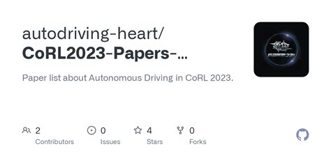 Github Autodriving Heartcorl2023 Papers Autonomous Driving Paper