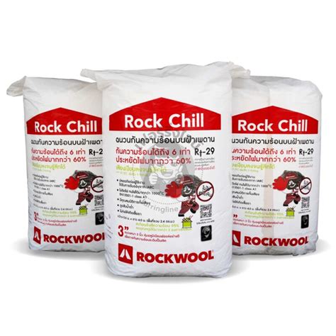 ฉนวนกันความร้อน Rockwool รุ่น Rock Chill หนา 75 มม 3 นิ้ว เฟอร์ริ่งไลน์