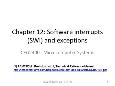 Chapter 12 Software Interrupts Swi And Exceptions Ceg