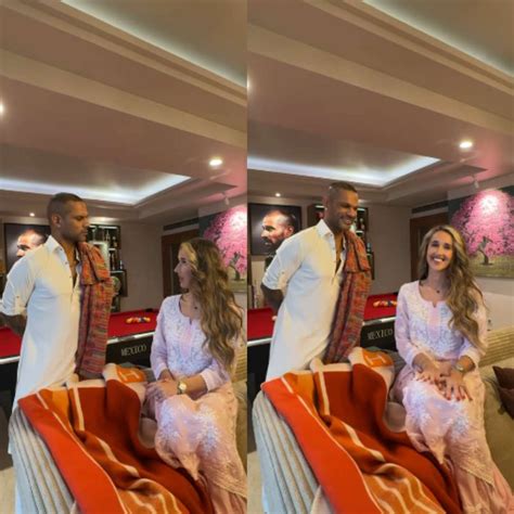 Shikhar Dhawan Sophie Shine Grace Da One Launch Sportsgaga