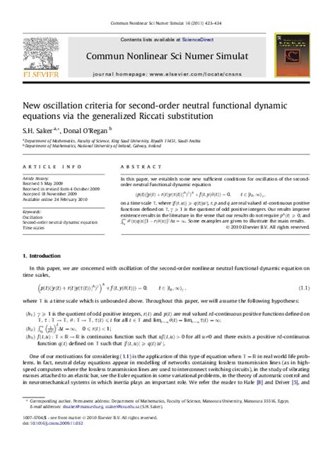 Pdf New Oscillation Criteria For Second Order Neutral Dynamic Equations On Time Scales Via