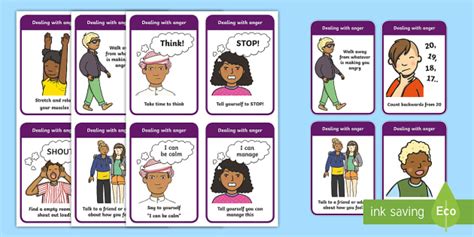 Anger Management In The Classroom Cards Twinkl Resources