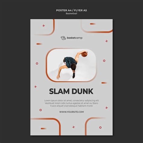 슬램 덩크 농구 포스터 템플릿 무료 Psd 파일