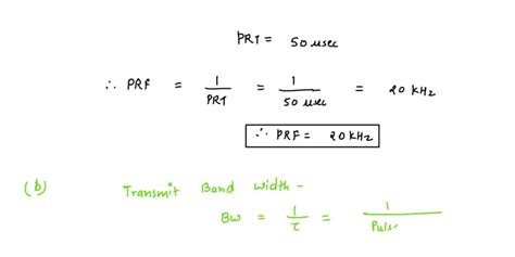 SOLVED 1 In Radar System Pulse Repetition Frequency PRF Is The Number Of Pulses Of A