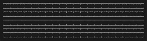 구분이 있는 다양한 측정 척도 길이 또는 높이를 센티미터 밀리미터 또는 인치 단위로 측정하기 위한 현실적인 흰색 눈금자 줄자 표시 크기 표시기 벡터 그림 프리미엄 벡터