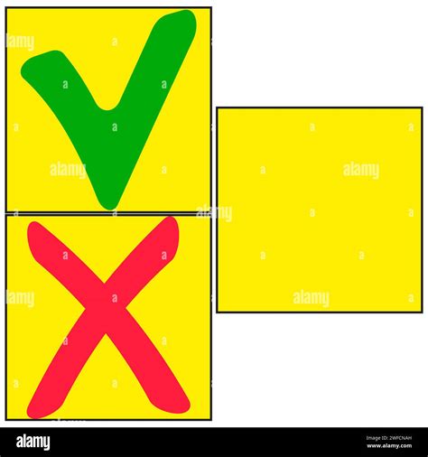 Green Tick Red Cross Cross Symbol Vector Illustration Stock Image Eps 10 Stock Vector Image