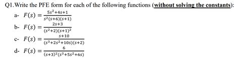 Q4 Find Laplace Inverse Of The Following Functions Chegg