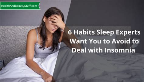 Habits Sleep Experts Want You To Avoid To Deal With Insomnia