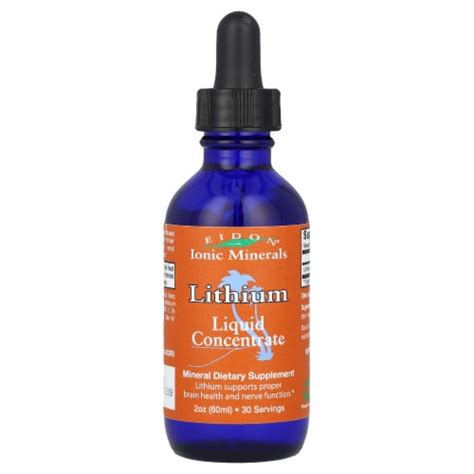 Eidon Ionic Minerals Lithium Liquid Concentrate 2 Mg 2 Oz 60 Ml 2