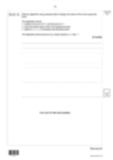 Actual 2024 Aqa Gcse Computer Science 8525 1a 8525 1b 8525 1c Paper 1