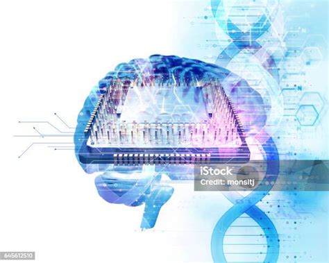 Dna 분자 추상 기술에 인간의 뇌의 3d 그림 법에 대한 스톡 벡터 아트 및 기타 이미지 법 Cpu Dna Istock