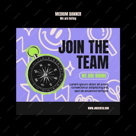 우리는 배너 템플릿을 고용하고 있습니다 무료 Psd 파일