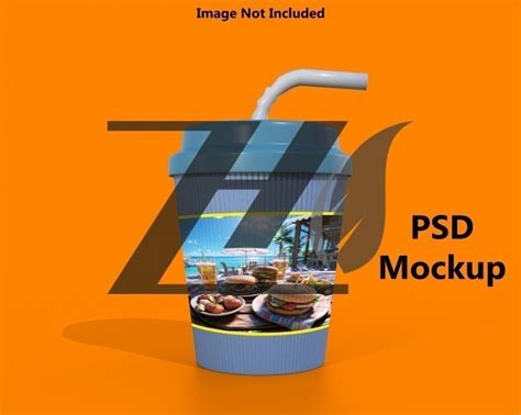 دانلود فایل لایه باز موکاپ برچسب لیوان پلاستیکی نوشیدنی دانلود رایگان