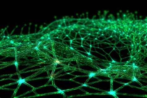 Premium Photo Luminescentemeraldneurallattice