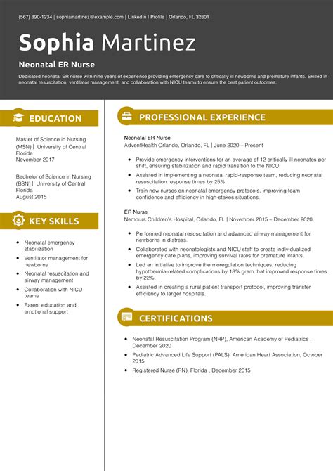 Best Emergency Room Nurse Resume Examples And Templates For 2025