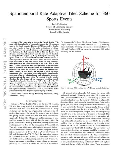 spatiotemporal rate adaptive tiled scheme for 360 sports events deepai