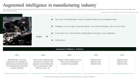 Cognitive Augmentation Augmented Intelligence In Manufacturing Industry Ppt Example