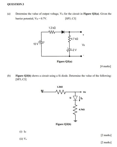 Solved QUESTION 3 A Determine The Value Of Output Voltage Chegg Com