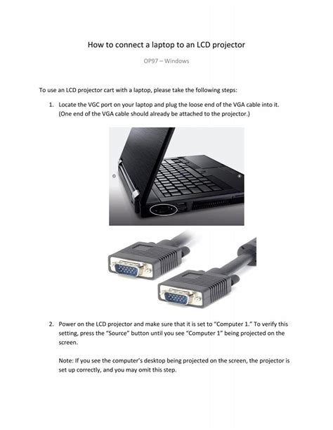 How To Connect A Laptop To An LCD Projector