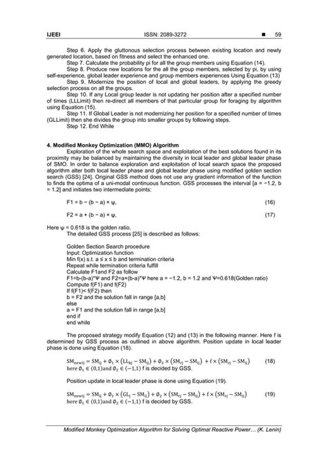 Modified Monkey Optimization Algorithm For Solving Optimal Reactive