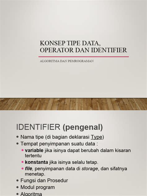 Konsep Tipe Data Dan Operator Pdf
