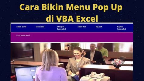 Cara Bikin Menu Popup Di Vba Excel Youtube