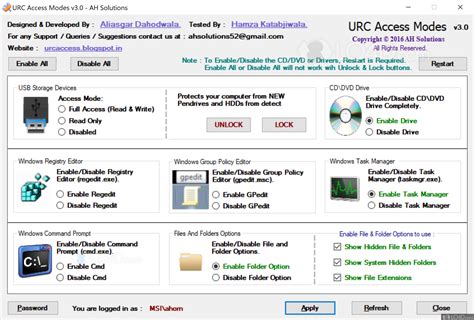 Urc Access Modes Download