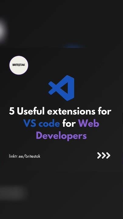 5 Must Have Vscode Extensions For Web Devs 🚀 Webdesign Coding Developer Youtube