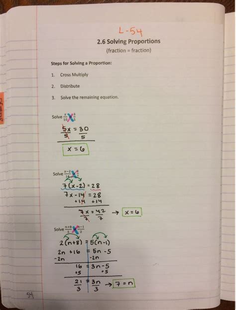Algebra Unit Interactive Notebook Pages Solving Equations Solving Equations Literal