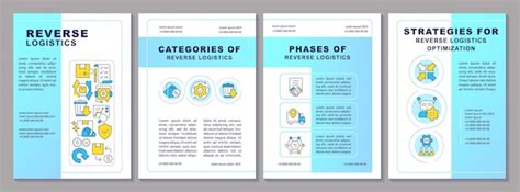 Premium Vector Reverse Logistics Blue Gradient Brochure Template