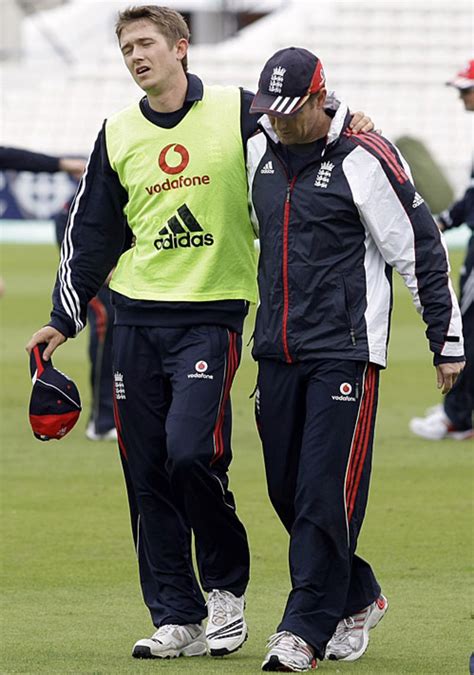 Joe Denly Hobbles Out Of The Field