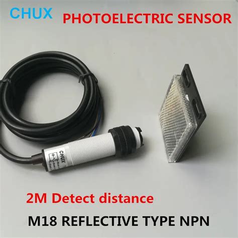 Reflective Type Photoelectric Sensor Reflector M18 Npn No Nc No Nc 2m