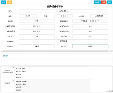 流程审批管理 人众ehr软件