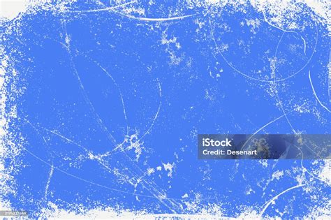 생생한 파란색과 흰색 그런 지 배경 복고풍 스타일의 조난 오버레이 질감 찢어지고 풍화된 효과와 얼음 같은 겨울 분위기 그런지 이미지 기법에 대한 스톡 벡터 아트 및 기타