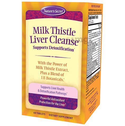 Natures Secret Milk Thistle Liver Cleanse Support Detoxification