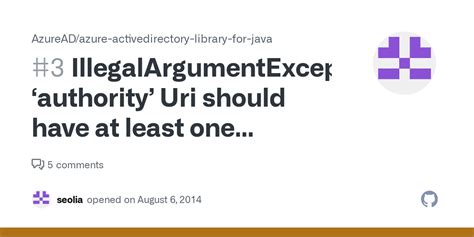 illegalargumentexception ‘authority uri should have at least one