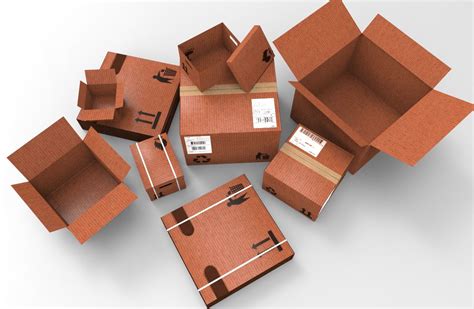 골판지 상자 3d 모델 5 Unknown Obj Free3d