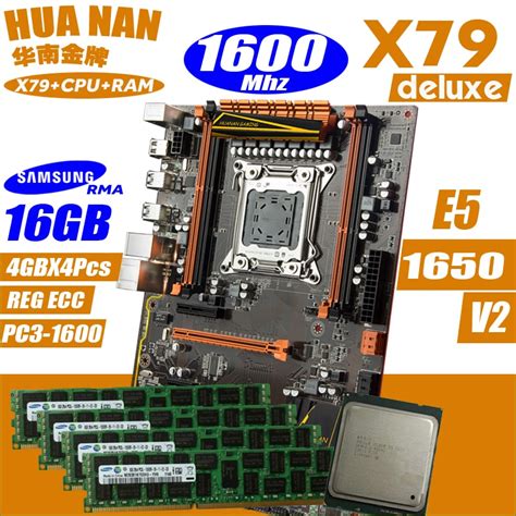 Брендовая упакованная в коробку Золотая Huananzhi роскошная версия X79 Gaming E5 1650 V2 4x4g