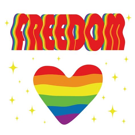 무지개 색 배경에 Lgbtq 성별 기호 프라이드 월 스티커 프리미엄 벡터