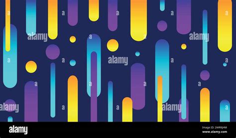Modern Abstraction Composition Made Of Various Rounded Shapes Of Lines In Color Vector