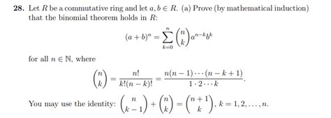Solved Let R Be A Commutative Ring And Let A B R A Chegg Com
