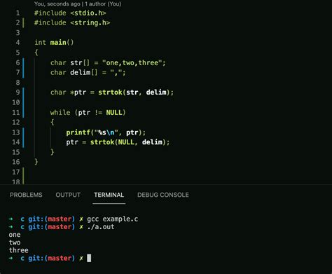 how to split a string in c using strtok library function codevscolor