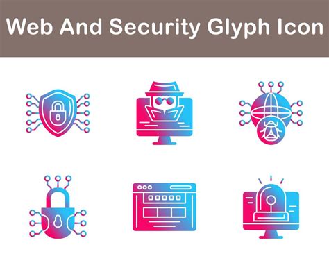 Web And Security Vector Icon Set 20647988 Vector Art At Vecteezy